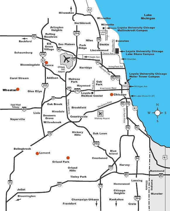 Midwest Region ~ Club Map of Chicagoland
